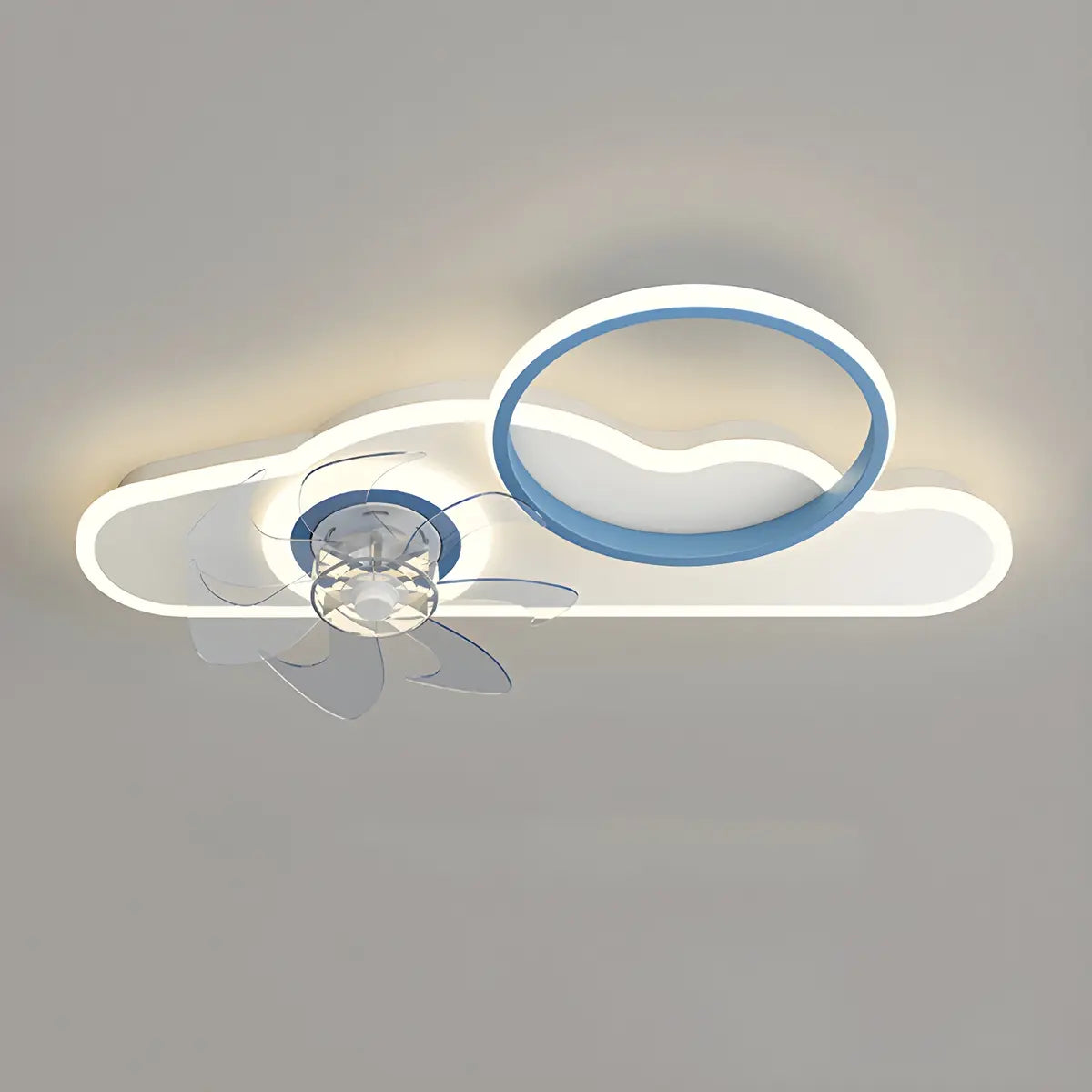 Modern Cloud Pink Ring LED Ceiling Fan – ZOWALA