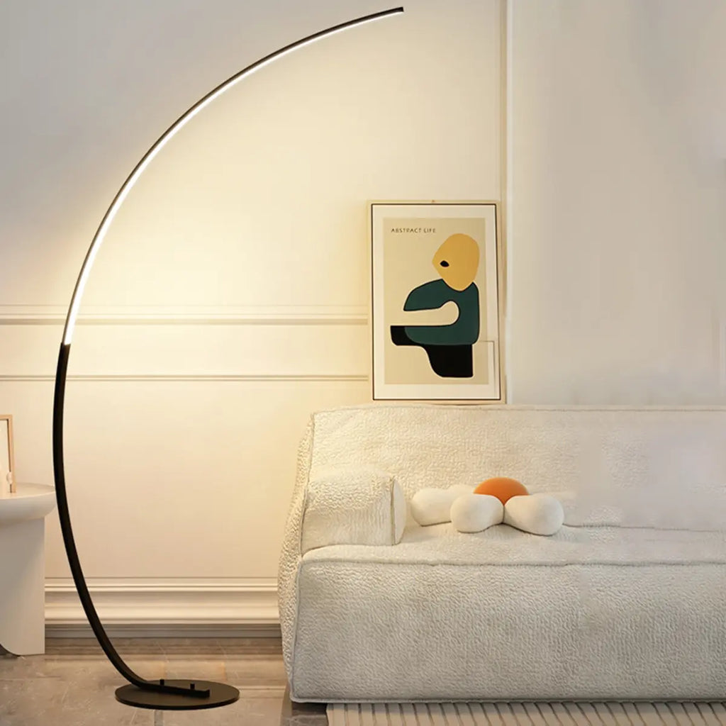 Simple Black Arc Linear LED Floor Light – ZOWALA